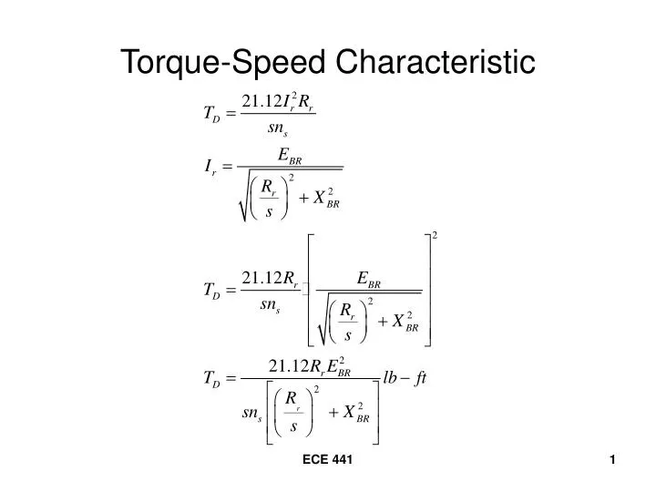 PPT - Torque-Speed Characteristic PowerPoint Presentation, free ...
