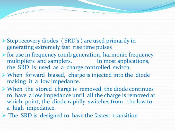 PPT - Step Recovery Diode PowerPoint Presentation - ID:2414931