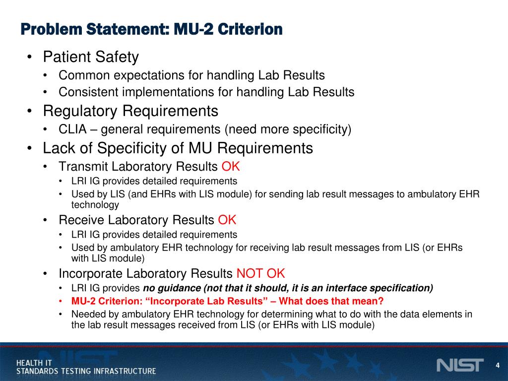 PPT - EHR Functional Requirements Implementation Guide for Lab Results ...