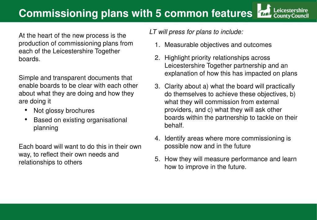 PPT - The developing Leicestershire Together Integrated Commissioning ...