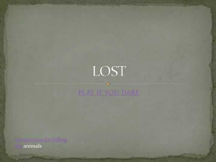 PPT - LOST PowerPoint Presentation, free download - ID:2415785