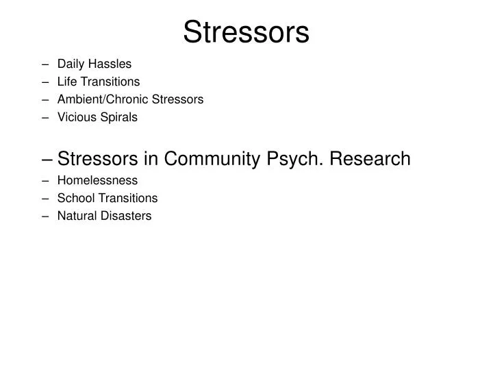 PPT - Stressors PowerPoint Presentation, free download - ID:2416102