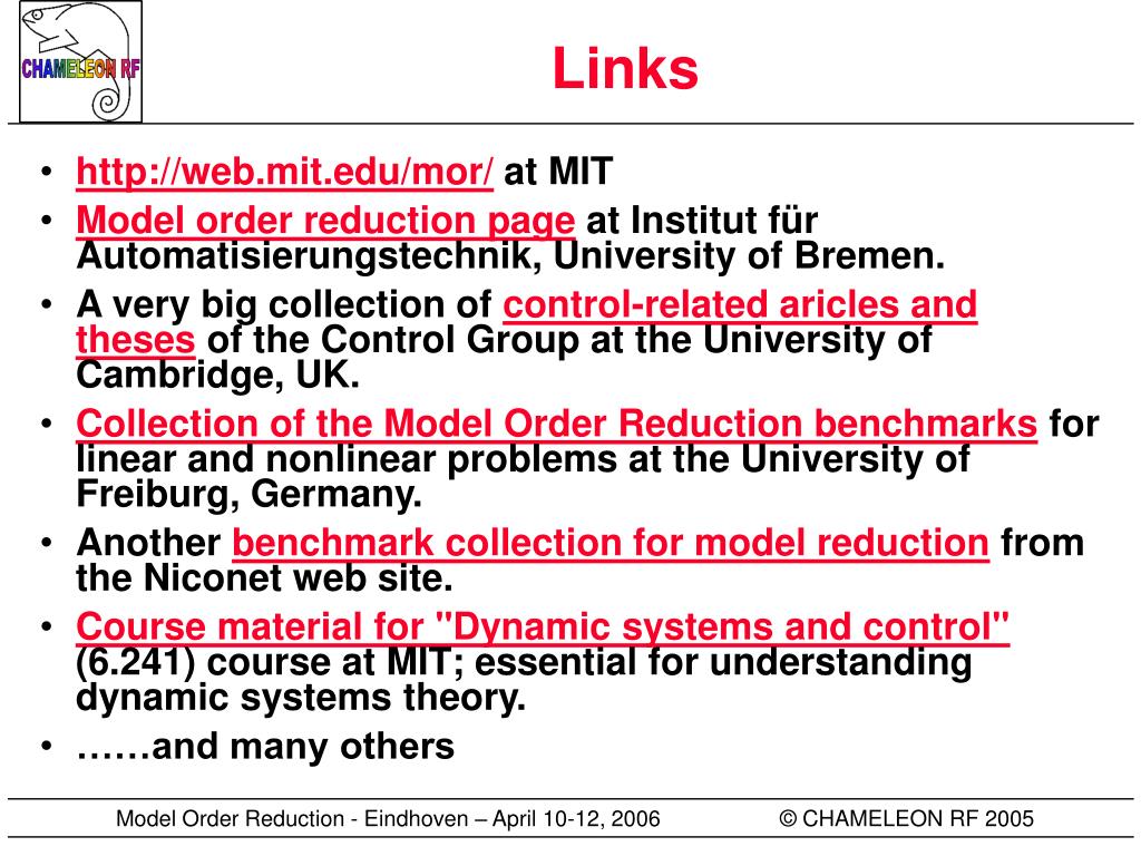 PPT - Course on Model Order Reduction PowerPoint Presentation, free ... PPT - Course on Model Order Reduction PowerPoint Presentation, free ...