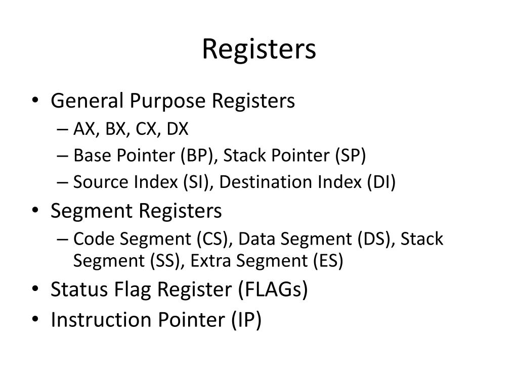 PPT - Lecture 1 Assembly Language Programming PowerPoint Presentation ...