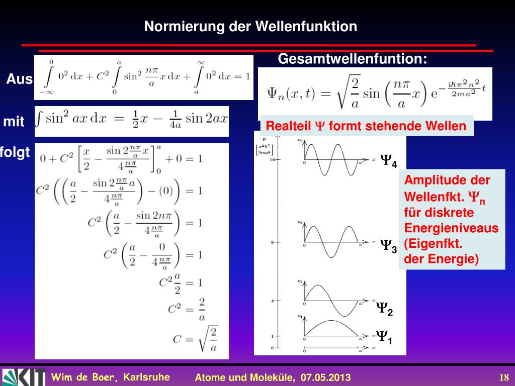 PPT - VL6. Elemente der Quantenmechanik I 6.1. Schrödingergleichung als ...