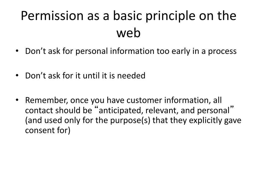 PPT - Communication and permission in the market space (law, ethics ...