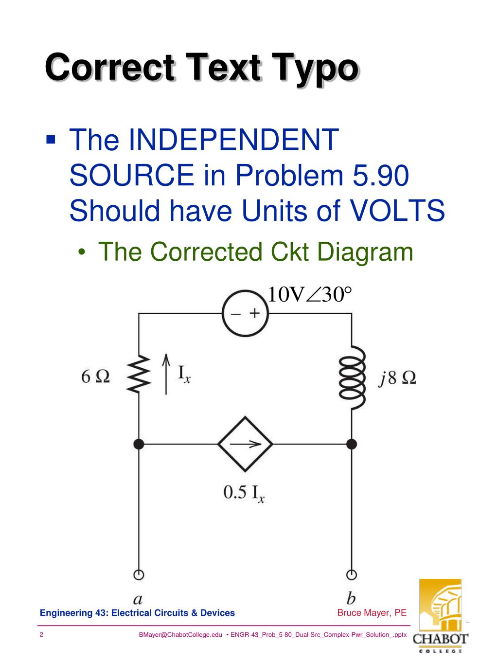 PPT - Bruce Mayer, PE Licensed Electrical & Mechanical Engineer BMayer ...