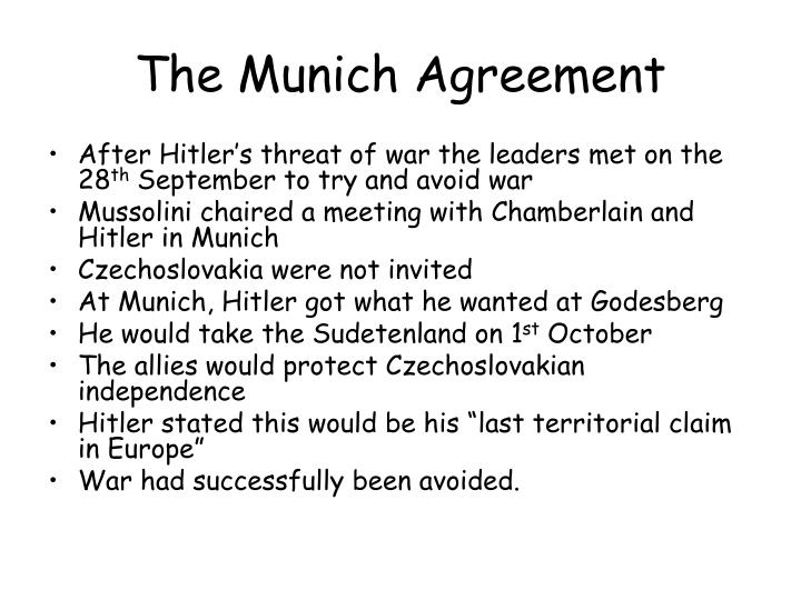 PPT - The Munich Agreement 1938 PowerPoint Presentation - ID:2417940