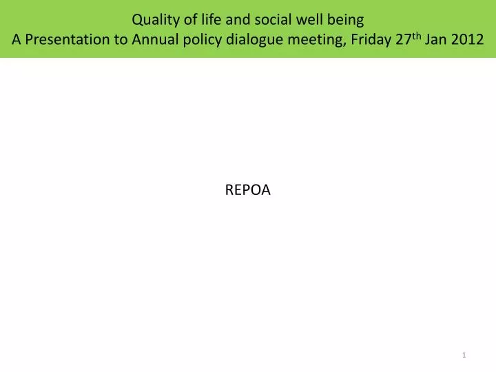 PPT - REPOA PowerPoint Presentation, free download - ID:2418101