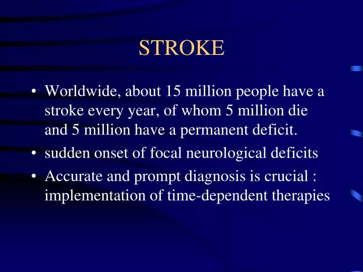 PPT - STROKE PowerPoint Presentation, free download - ID:2418102