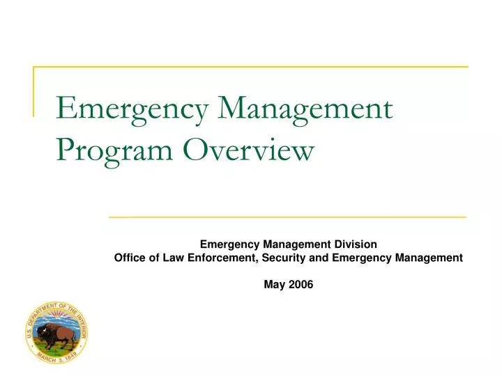 PPT - Emergency Management Program Overview PowerPoint Presentation ...