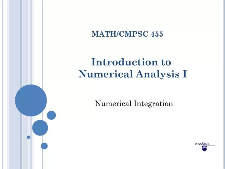 PPT - Introduction to Numerical Analysis I PowerPoint Presentation ...