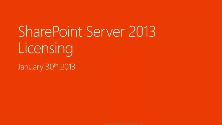 PPT - SharePoint Server 2013 Licensing PowerPoint Presentation, free ...