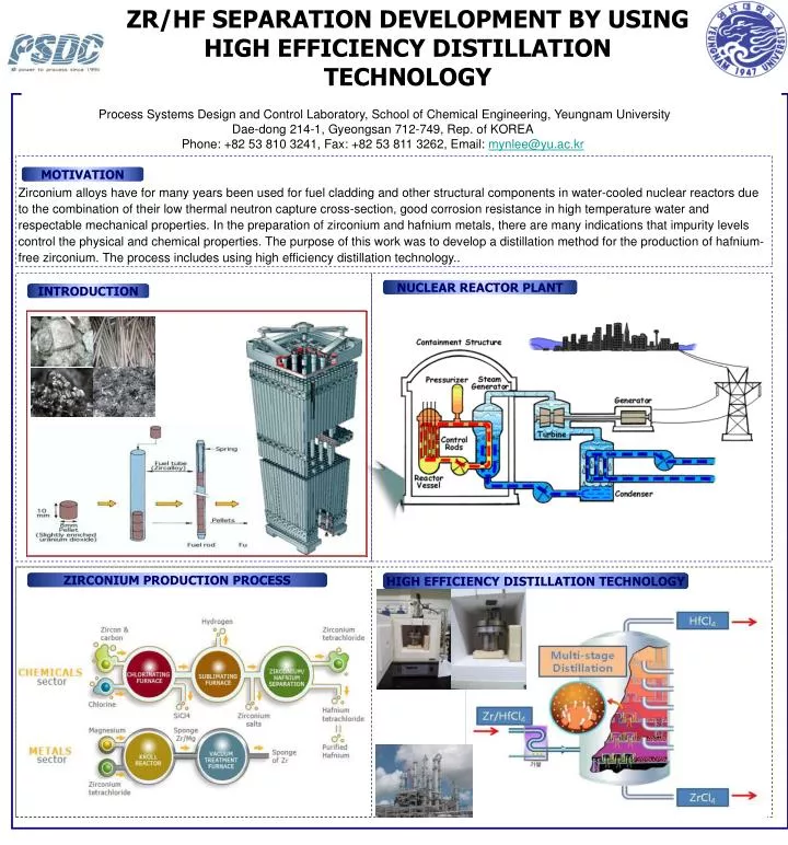 PPT - ZR/HF SEPARATION DEVELOPMENT BY USING HIGH EFFICIENCY ...