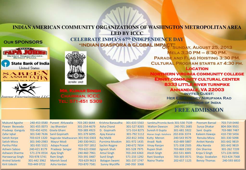 PPT - INDIAN AMERICAN COMMUNITY ORGANIZATIONS OF WASHINGTON ...