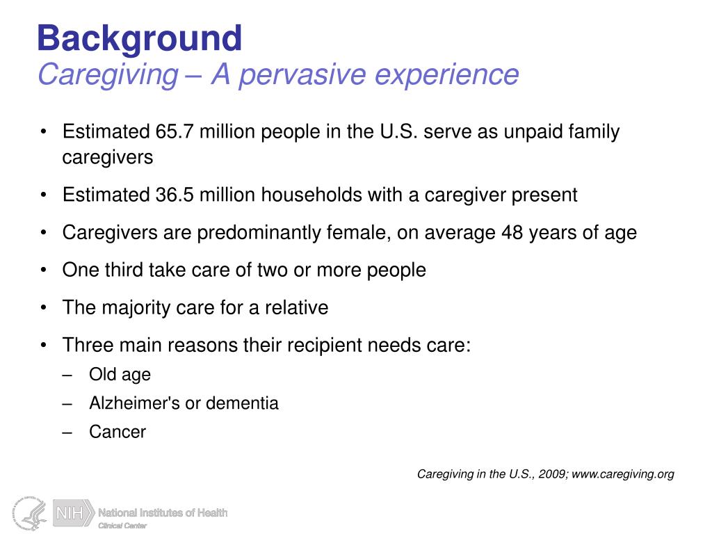 PPT - Caregiving burden, stress, and health effects among family ...