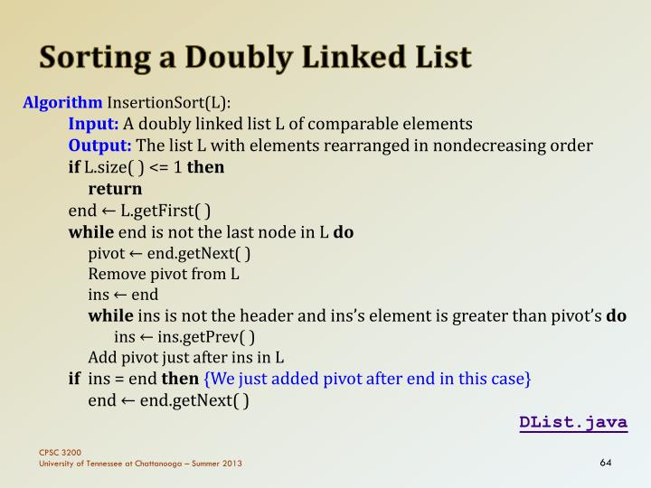 PPT - CPSC 3200 Algorithm Analysis and Advanced Data Structure ...