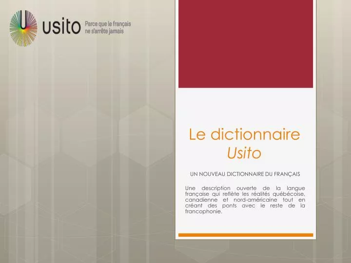 PPT - Le dictionnaire Usito PowerPoint Presentation, free download - ID ...