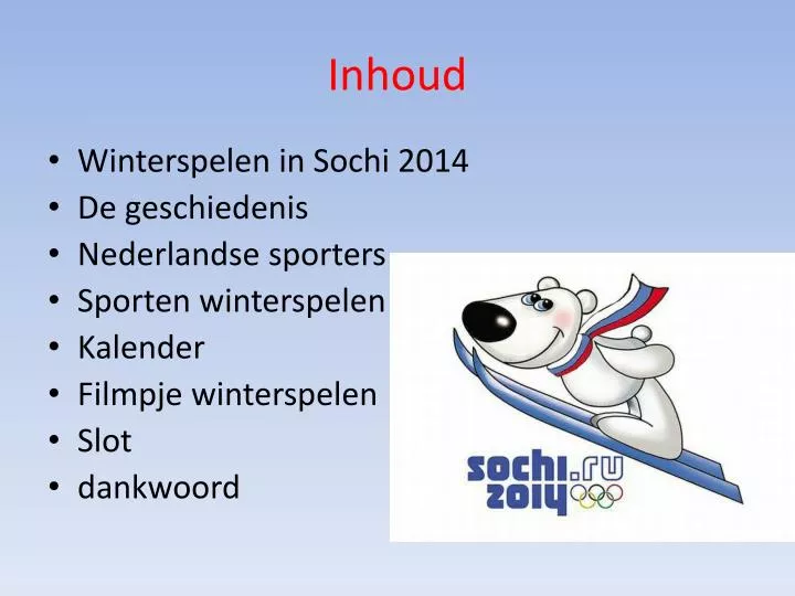 PPT - Inhoud PowerPoint Presentation, free download - ID:2420388