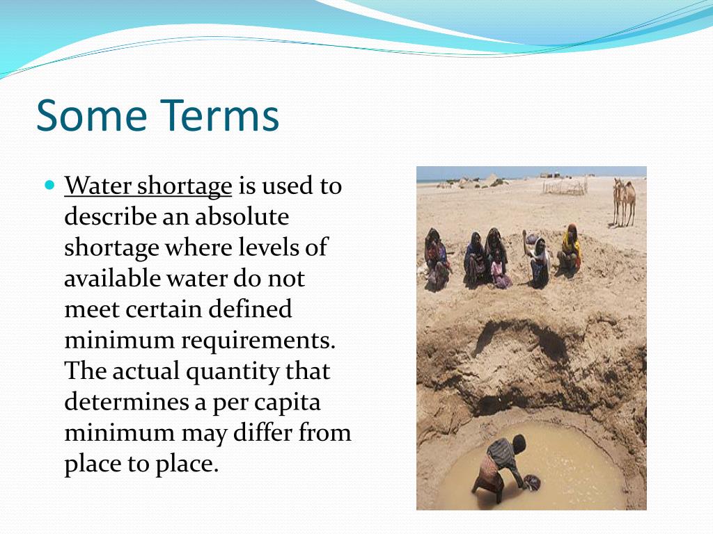 PPT - Water Scarcity and the Prospect of National and International ...