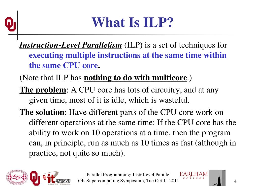 Ppt Parallel Programming And Cluster Computing Instruction Level Parallelism Powerpoint