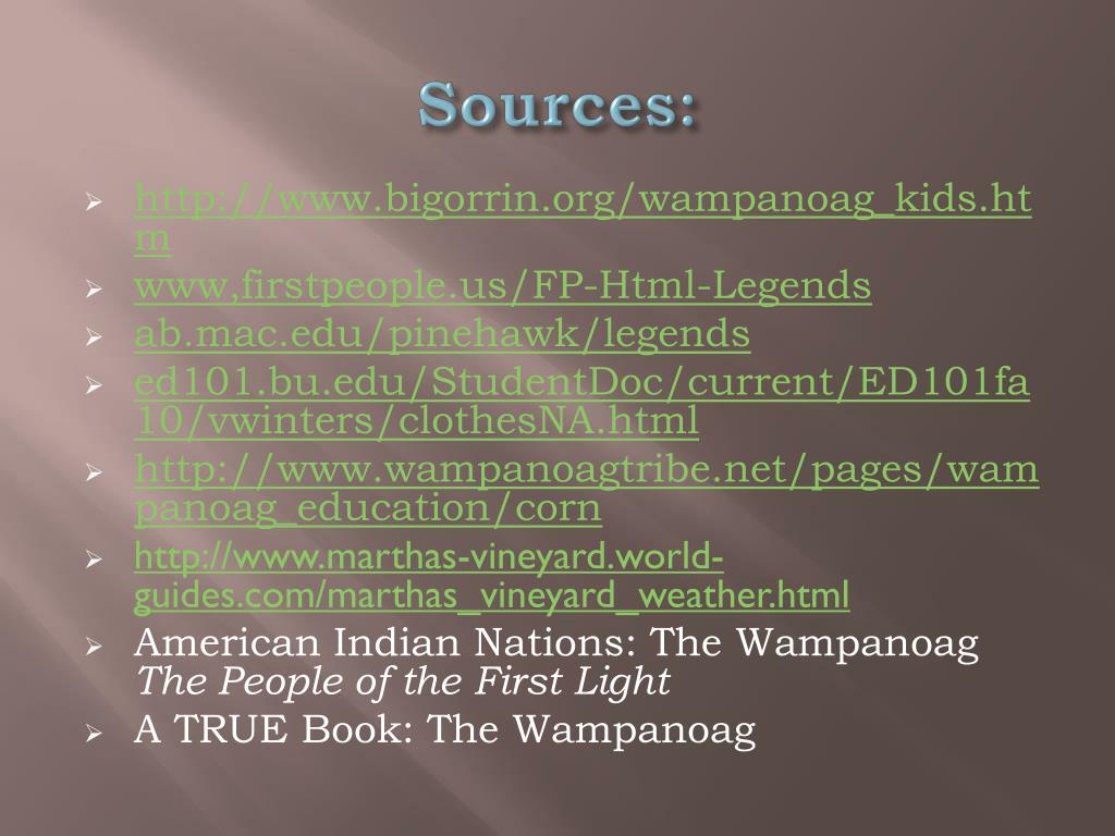 PPT - The Life of a Wampanoag Indian PowerPoint Presentation, free ...