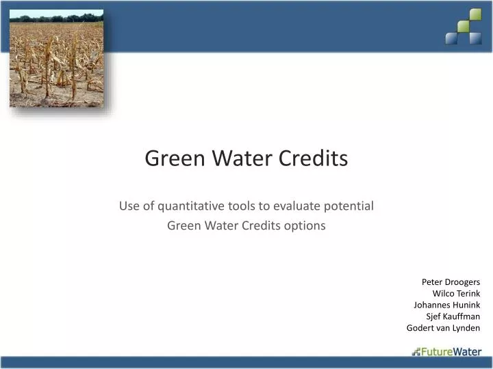 PPT - Green Water Credits PowerPoint Presentation, free download - ID ...