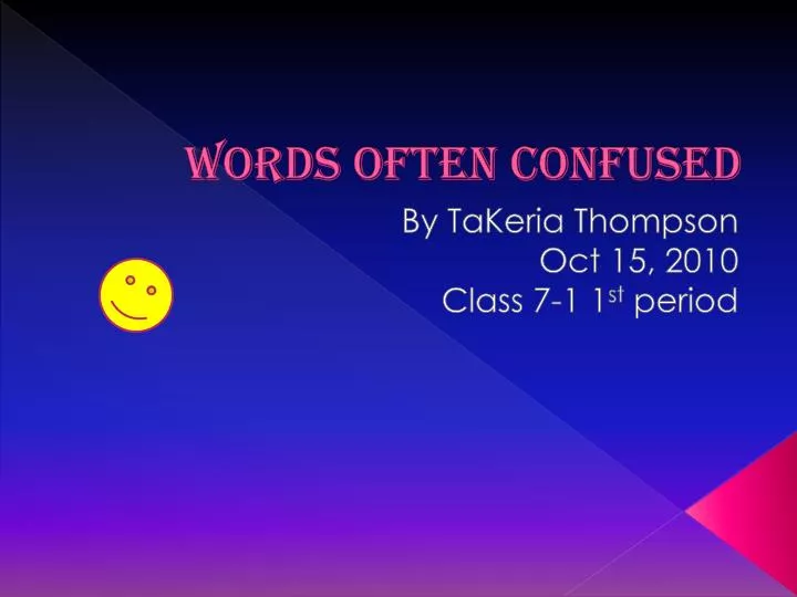 PPT - Words often confused PowerPoint Presentation, free download - ID ...