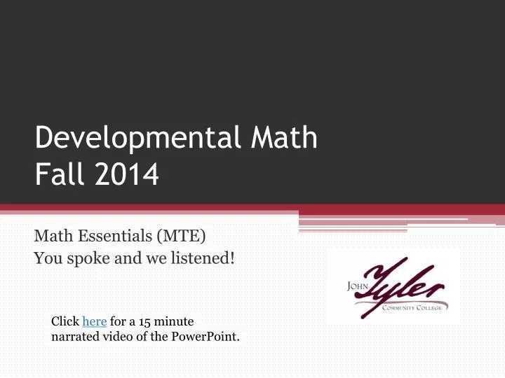 PPT - Developmental Math Fall 2014 PowerPoint Presentation, free ...