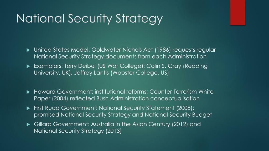 PPT - Australia’s Strategic Culture and Defence / National Security ...