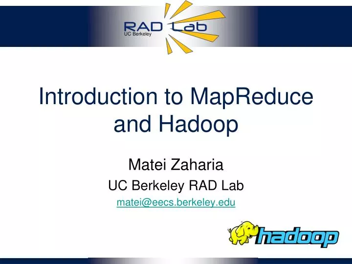PPT - Introduction to MapReduce and Hadoop PowerPoint Presentation ...