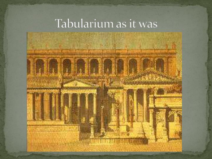 PPT - Tabularium of Ancient Rome PowerPoint Presentation - ID:2424860