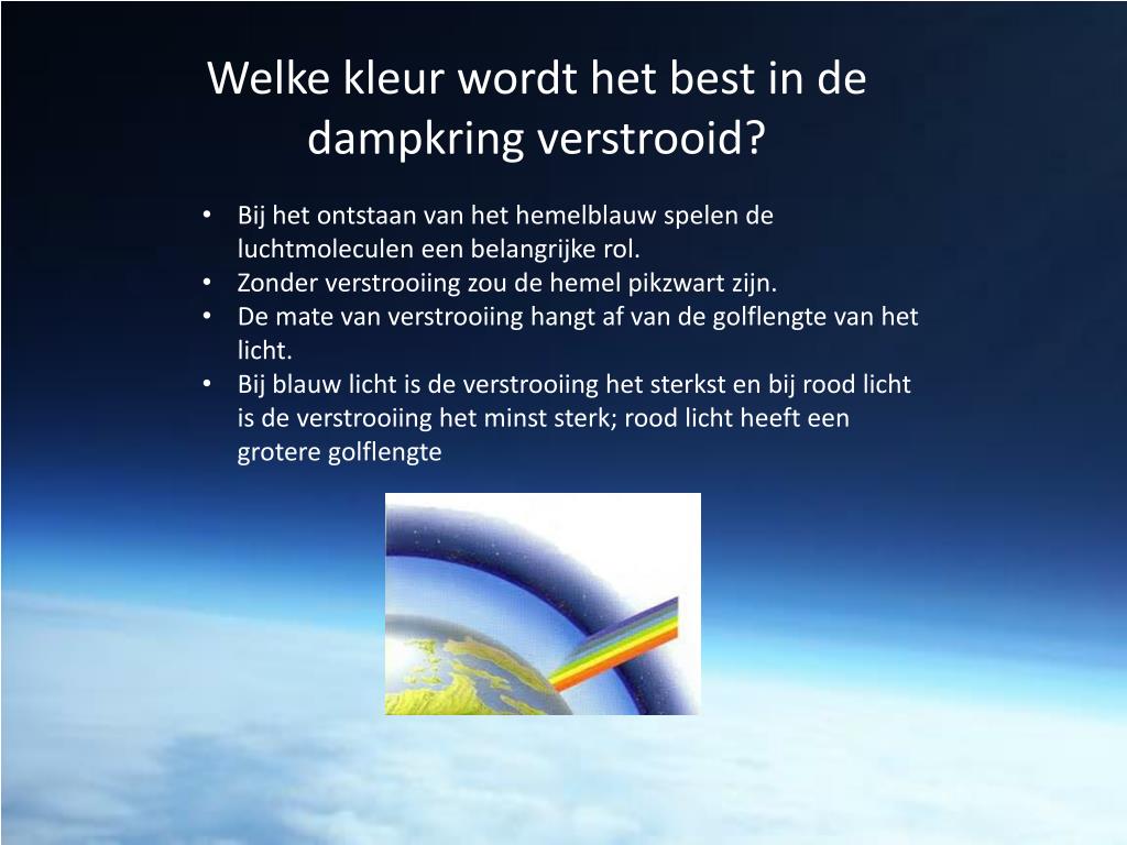 PPT - Wat doet de dampkring met binnenkomende straling? PowerPoint ...