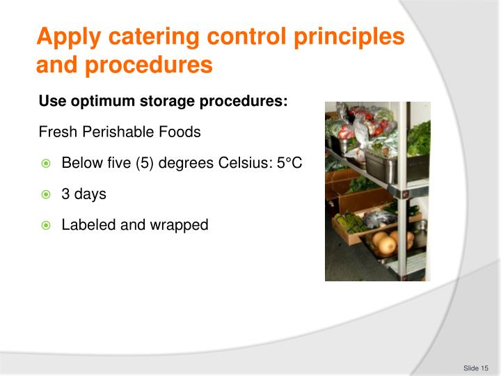 PPT - APPLY CATERING CONTROL PRINCIPLES AND PROCEDURES PowerPoint ...