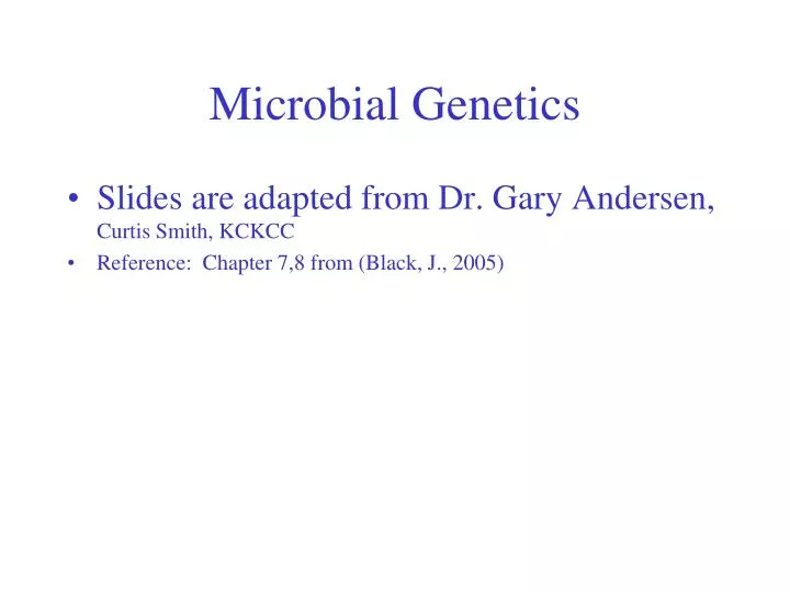 PPT - Microbial Genetics PowerPoint Presentation, free download - ID ...