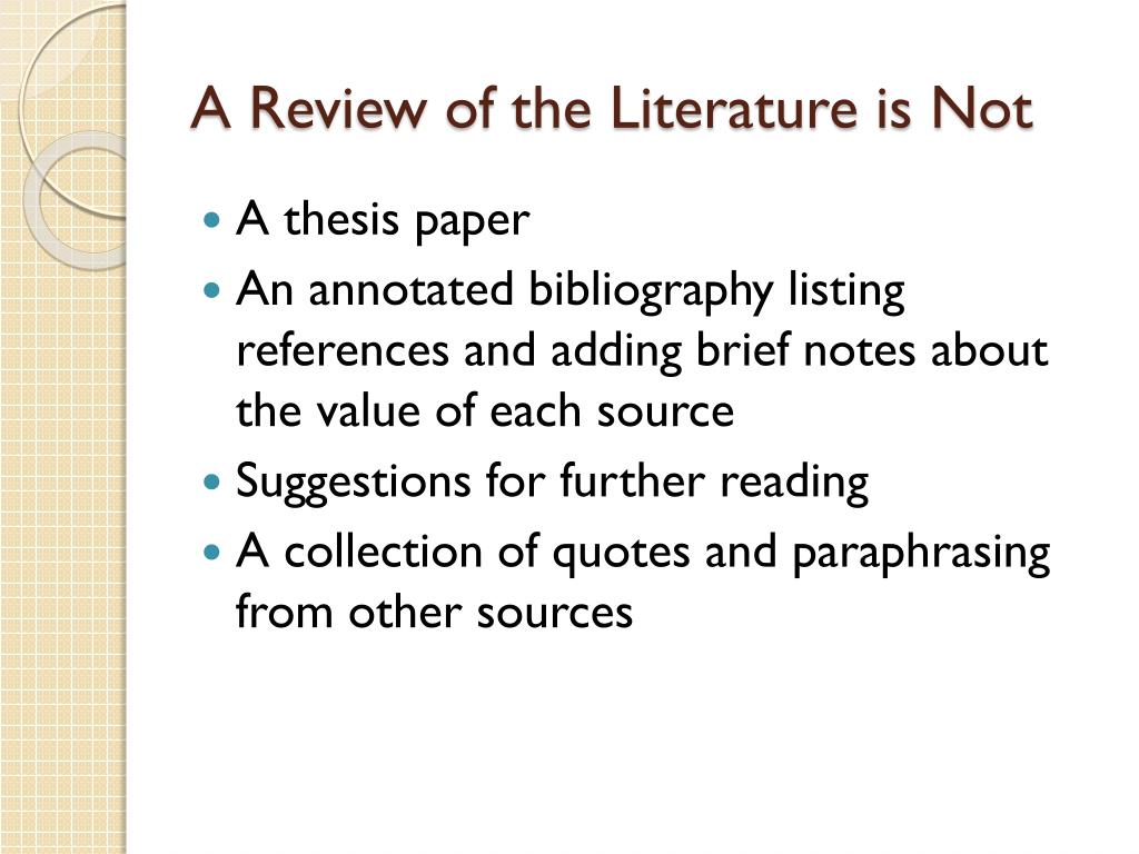 PPT - Writing Your Thematic Literature Review PowerPoint Presentation ... PPT - Writing Your Thematic Literature Review PowerPoint Presentation ...