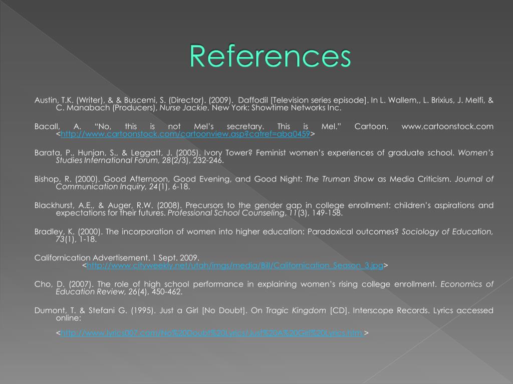 PPT - Portrayals of Female Docility in Popular vs. Critical Media ...