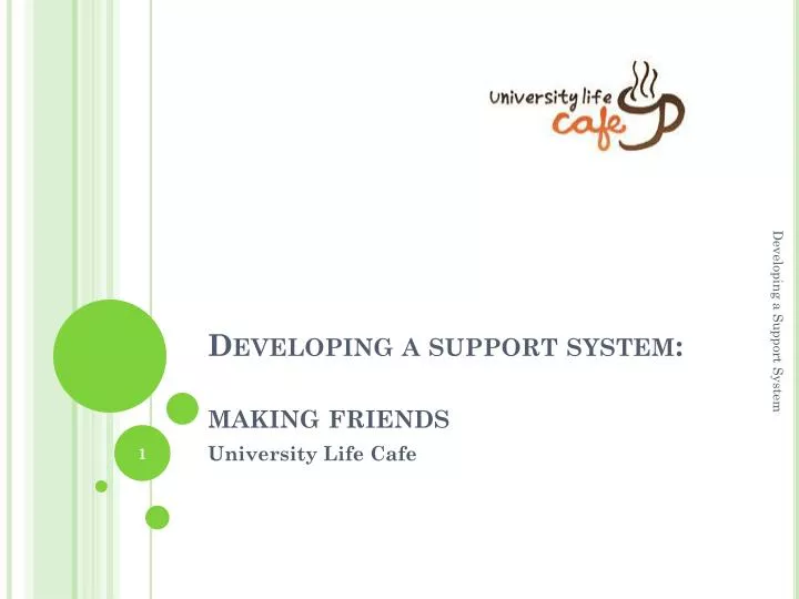 PPT - Developing a support system: making friends PowerPoint ...