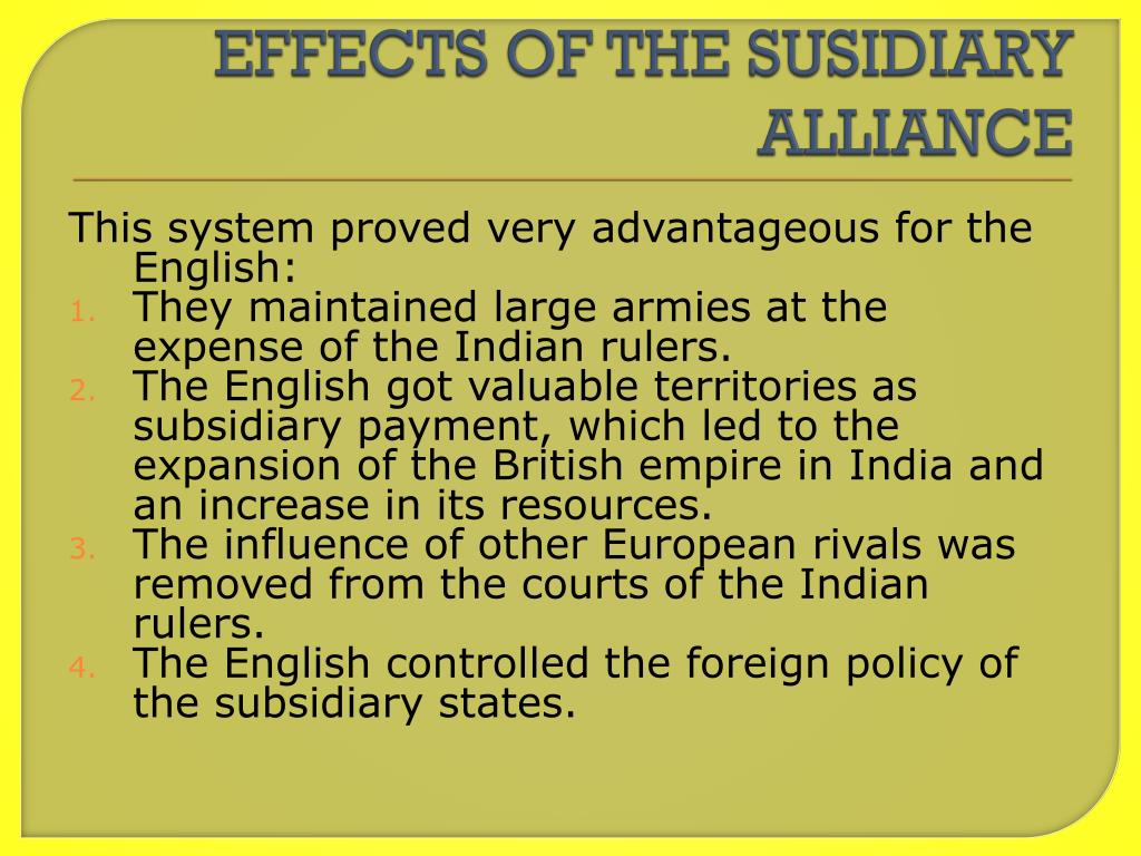 PPT - SUBSIDIARY ALLIANCE SYSTEM PowerPoint Presentation, free download ... PPT - SUBSIDIARY ALLIANCE SYSTEM PowerPoint Presentation, free download ...