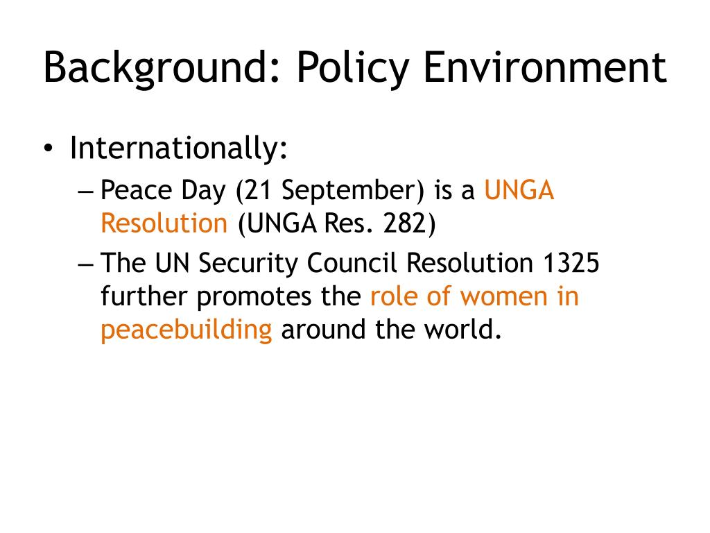 PPT - Localizing Peace Day: A briefer on the International Day of Peace ...