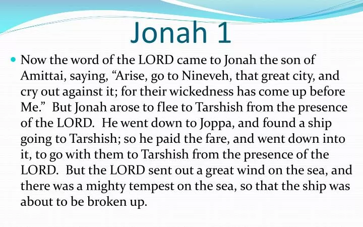 PPT - Jonah 1 PowerPoint Presentation, free download - ID:2428098