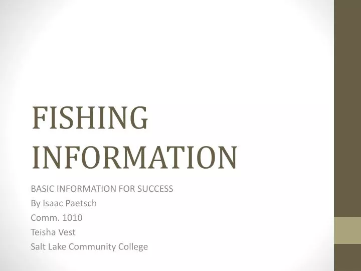 PPT - FISHING INFORMATION PowerPoint Presentation, free download - ID ...