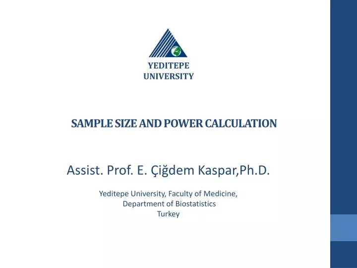 PPT - SAMPLE SIZE AND POWER CALCULATION PowerPoint Presentation, free ...