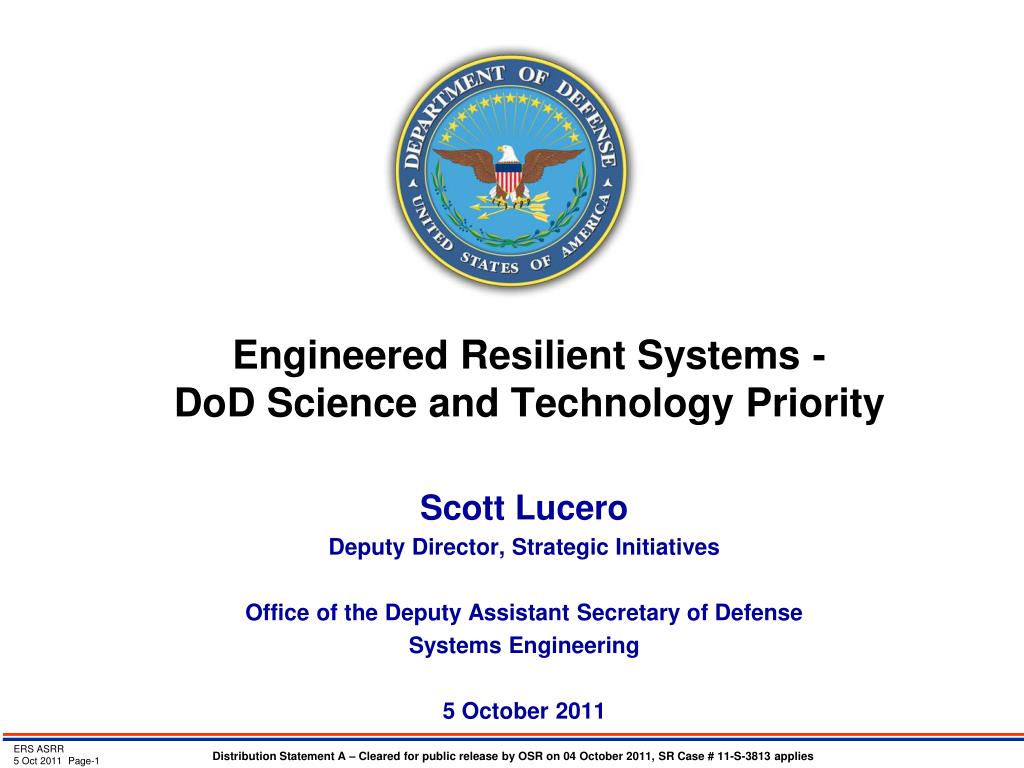 PPT - Engineered Resilient Systems - DoD Science and Technology ... PPT - Engineered Resilient Systems - DoD Science and Technology ...