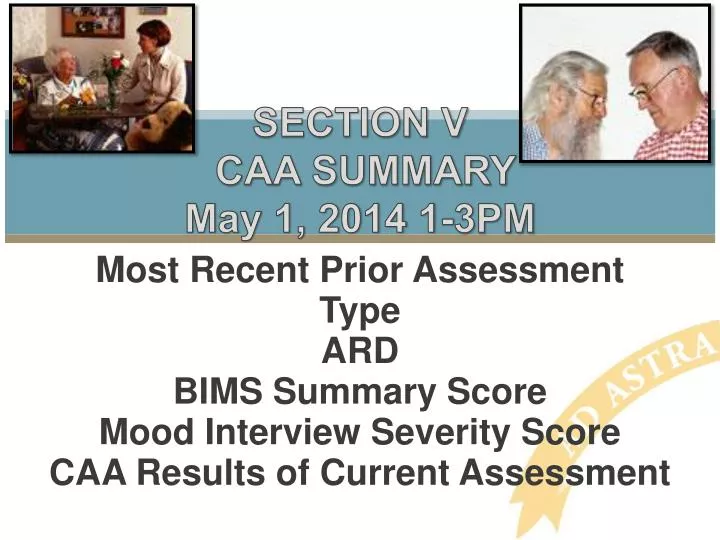 PPT - SECTION V CAA SUMMARY May 1, 2014 1-3PM PowerPoint Presentation ...