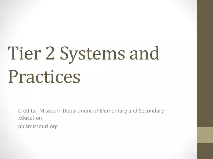 PPT - Tier 2 Systems and Practices PowerPoint Presentation, free ...