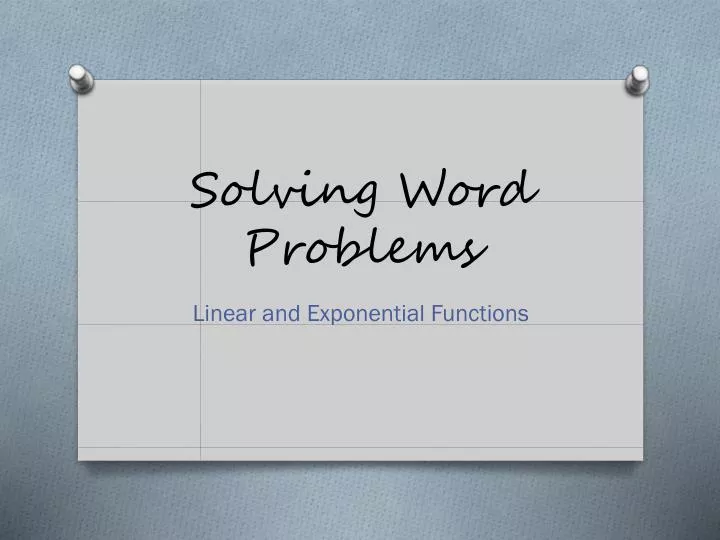 PPT - Solving Word Problems PowerPoint Presentation, free download - ID ...