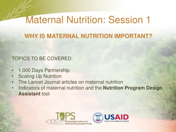PPT - MATERNAL NUTRITION PowerPoint Presentation - ID:2430188