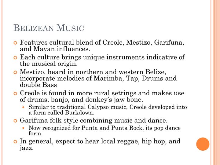 PPT - Music and Dance of Belize PowerPoint Presentation - ID:2430654