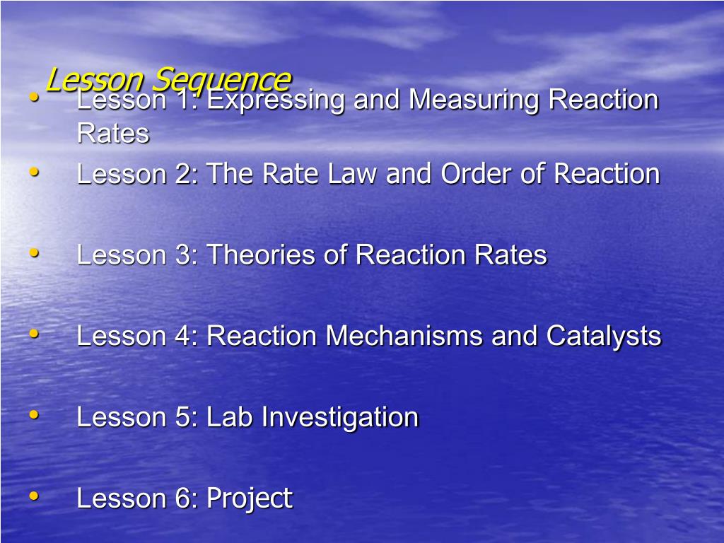 PPT - Teaching the Concept of Rates of Chemical Reactions By: Tatiana ...